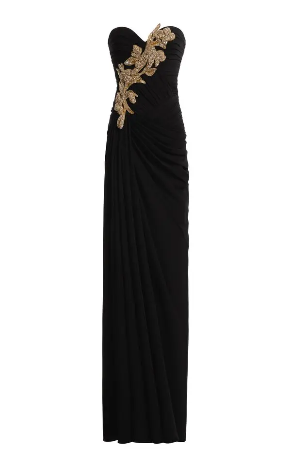 Zuhair Murad Light Cady Beaded Long Dress - Multi