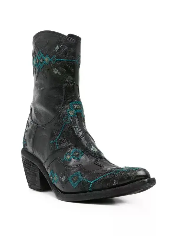 FAUZIAN JEUNESSE Embroidered Leather Boots