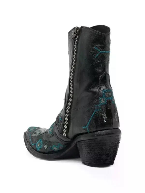 FAUZIAN JEUNESSE Embroidered Leather Boots