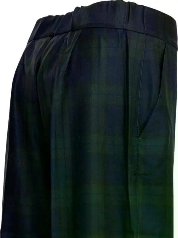 SA SU PHI Tartan-check Wool Trousers