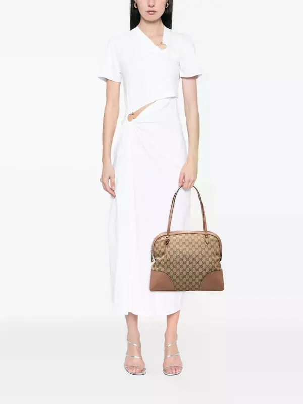 Gucci 2000-2015 Medium Gg Canvas Bree Dome Tote Bag