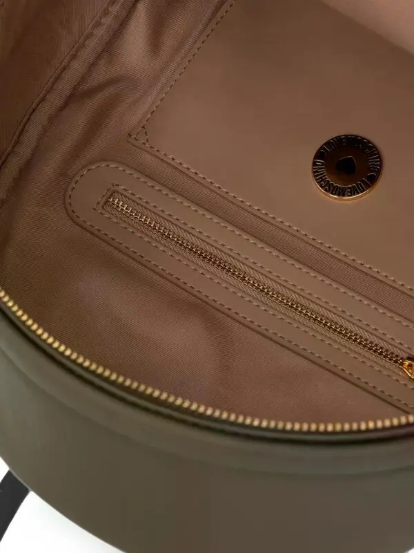 Moschino Logo-lettering Zip-up Backpack - Brown
