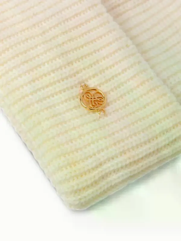 Luisa Spagnoli Ribbed-knit Logo-plaque Beanie Hat