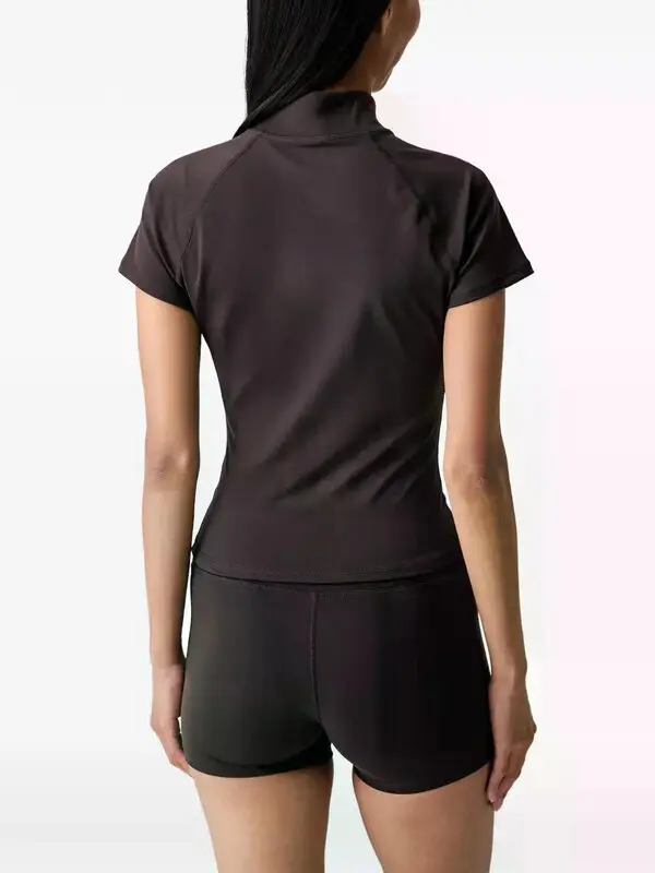 Sporty & Rich Raglan-sleeve Quarter-zip T-shirt