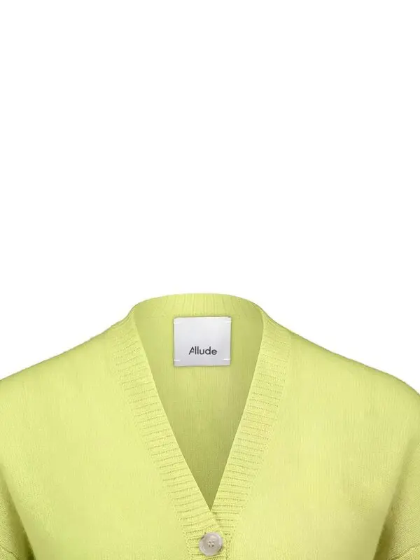 ALLUDE V-neck Patch-pocket Cardigan