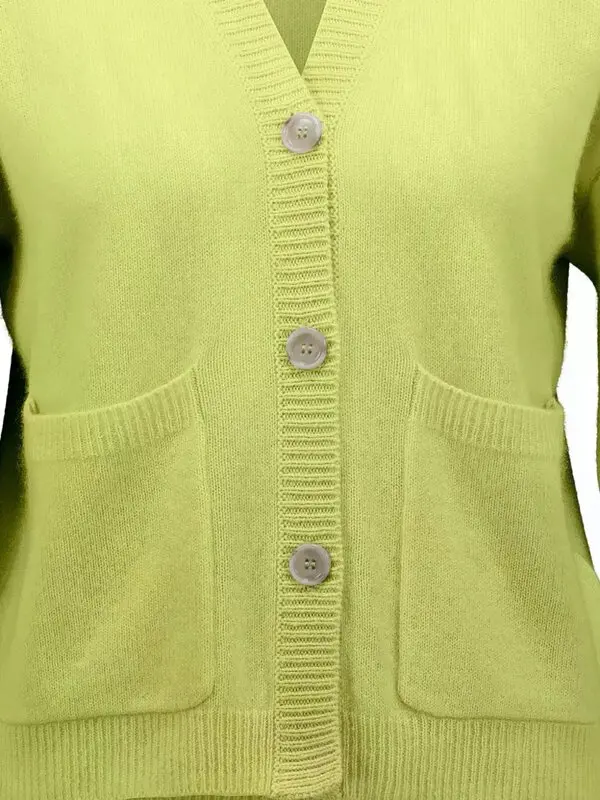 ALLUDE V-neck Patch-pocket Cardigan