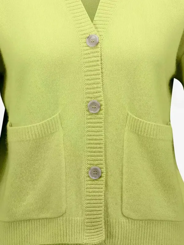 ALLUDE V-neck Patch-pocket Cardigan