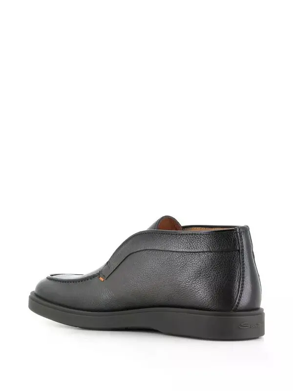 Santoni Grained Leather Boots