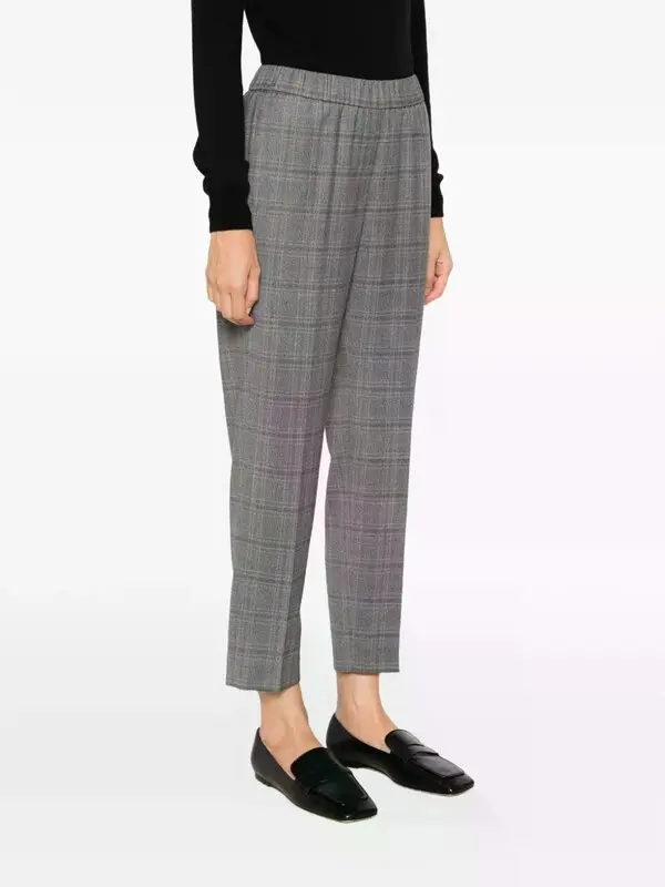 Peserico Check Elasticated-waist Trousers