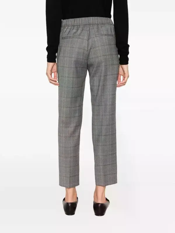 Peserico Check Elasticated-waist Trousers