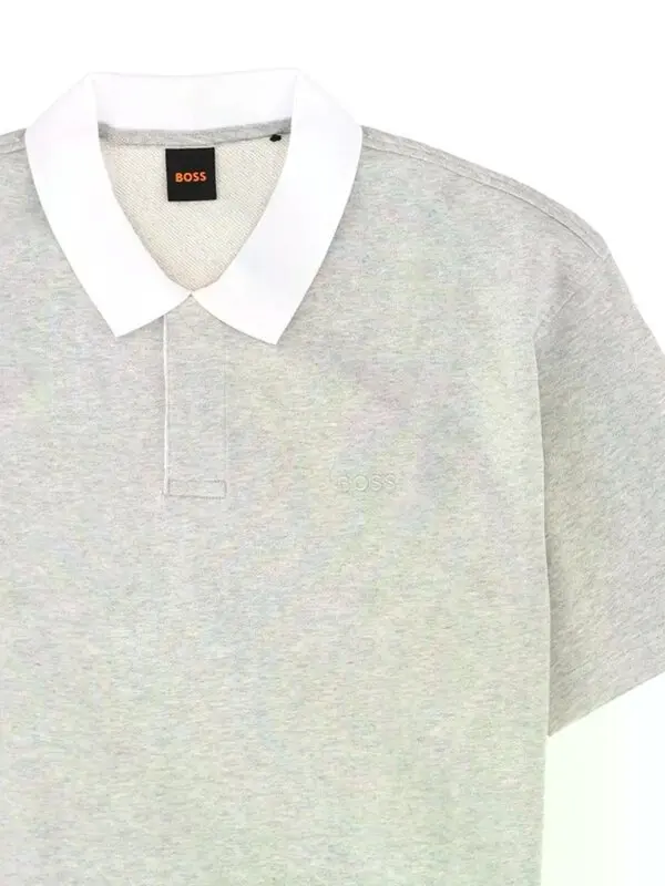 BOSS Logo-embroidered Contrast-collar Polo Shirt