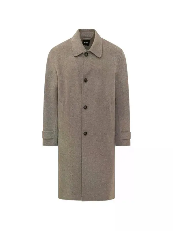 BOSS Relaxed-fit Coat In A Wool Blend