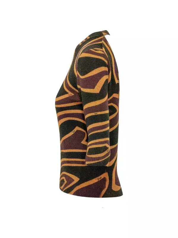 Emilio Pucci Abstract-print Scoop-back Sweater