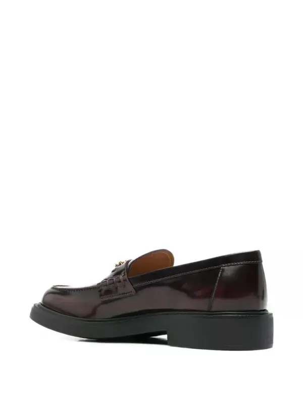 TOD'S Logo-plaque Leather Loafers