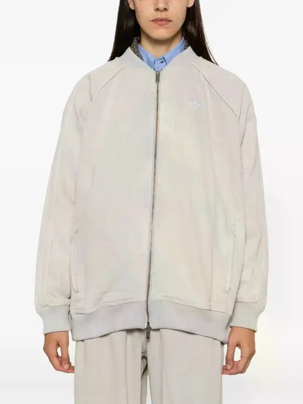 Adidas Logo-embroidered Zip-up Jacket