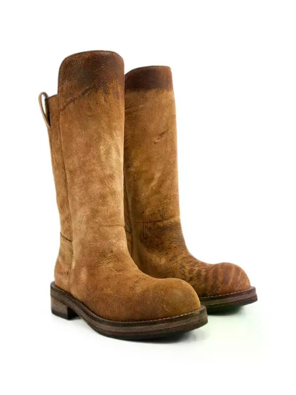 ANN DEMEULEMEESTER Burned-finish Suede Boots