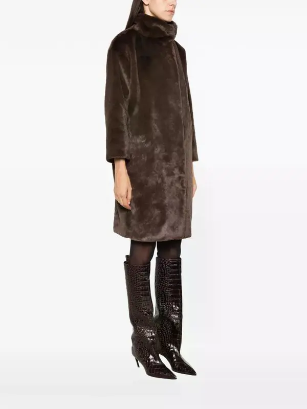 Herno Faux-fur Funnel-neck Coat