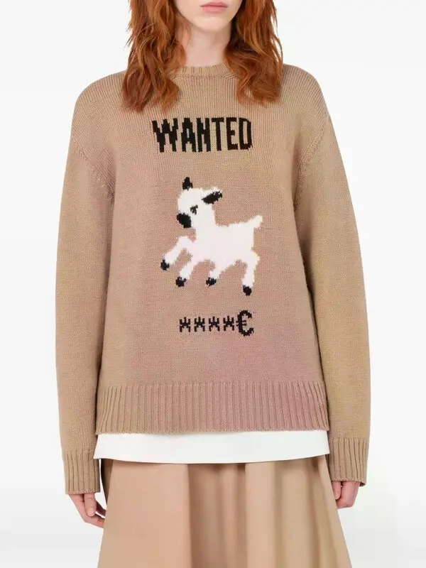Moschino Intarsia-knit Wool Sweater