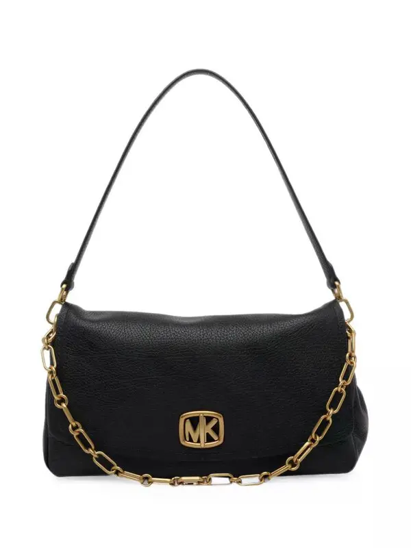 Michael Kors Bryant Large Textured Leather Convertible Shoulder Bag - Black