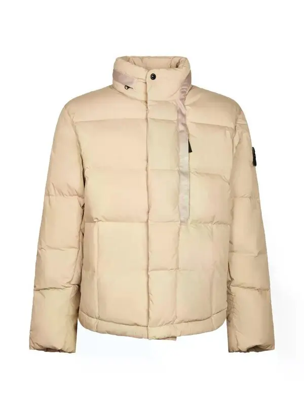 Stone Island Quilted Logo-patch Jacket - Neutrals