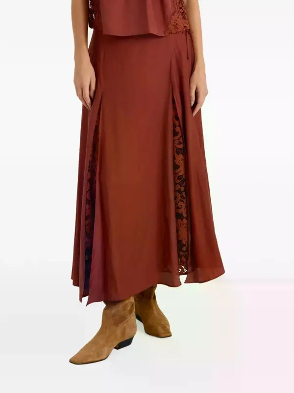 MARIE OLIVER Gracen Lace-insert Maxi Skirt