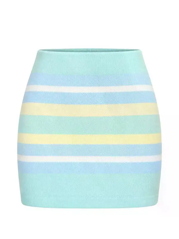 SEROYA Kian Striped Knit Skort - Blue