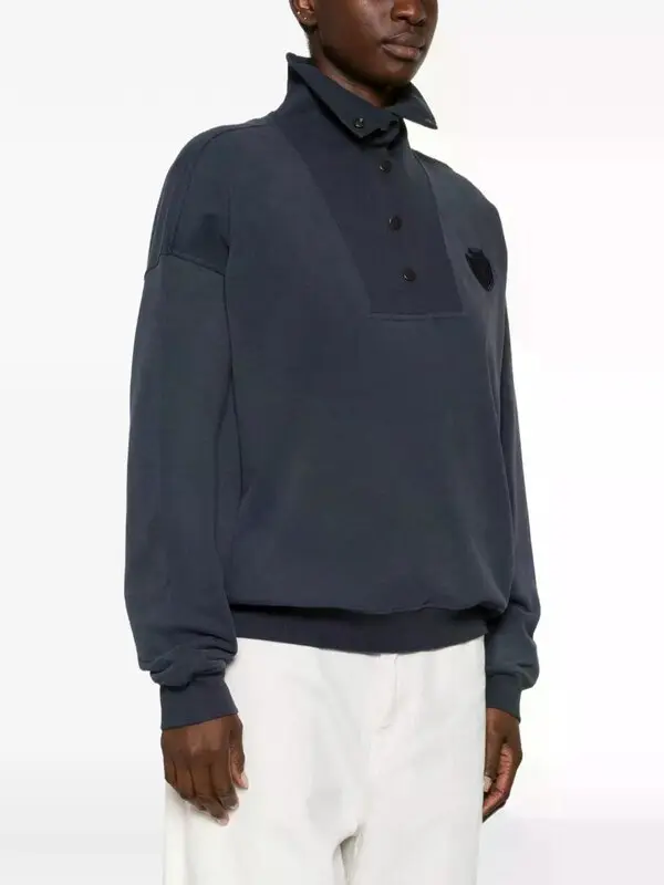 Brunello Cucinelli Logo-patch Half-button Sweatshirt