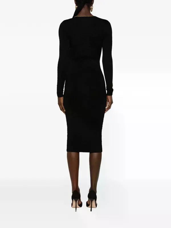 Elisabetta Franchi Chain-detail Tassel Midi Dress