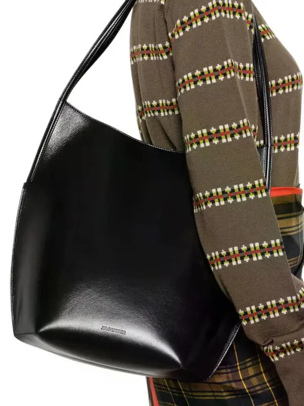 JIL SANDER Kante Leather Shoulder Bag