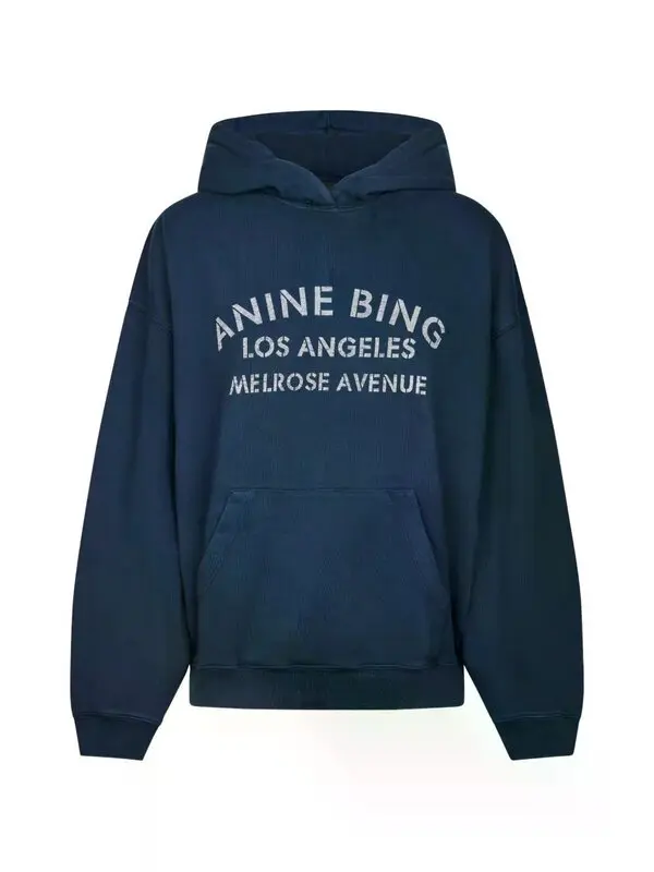 ANINE BING Harvey Sweatshirt Melrose Stencil - Blue