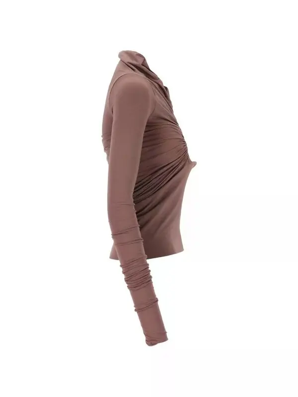 Rick Owens Prong Ruched Long-sleeve T-shirt