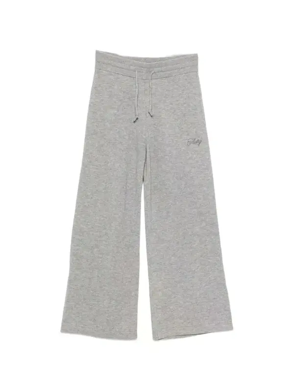 AUTRY Embroidered-logo Drawstring Trousers - Grey