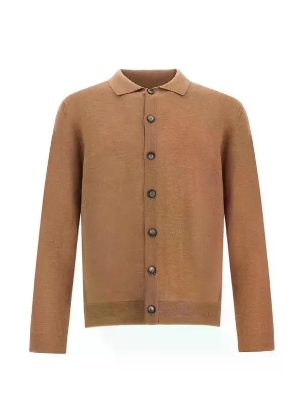Herno Virgin Wool Shirt-collar Cardigan