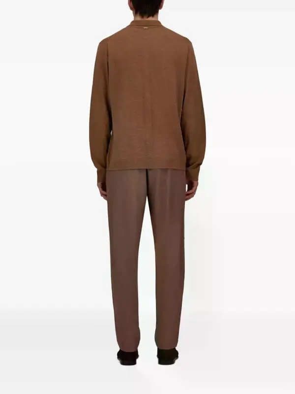 Herno Virgin Wool Shirt-collar Cardigan