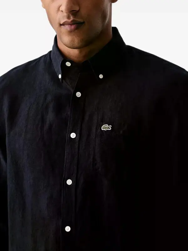 Lacoste Logo-patch Linen Shirt