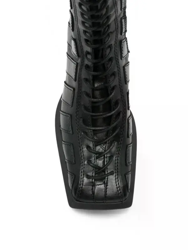 MIISTA Nelly Lace-up Leather Boots