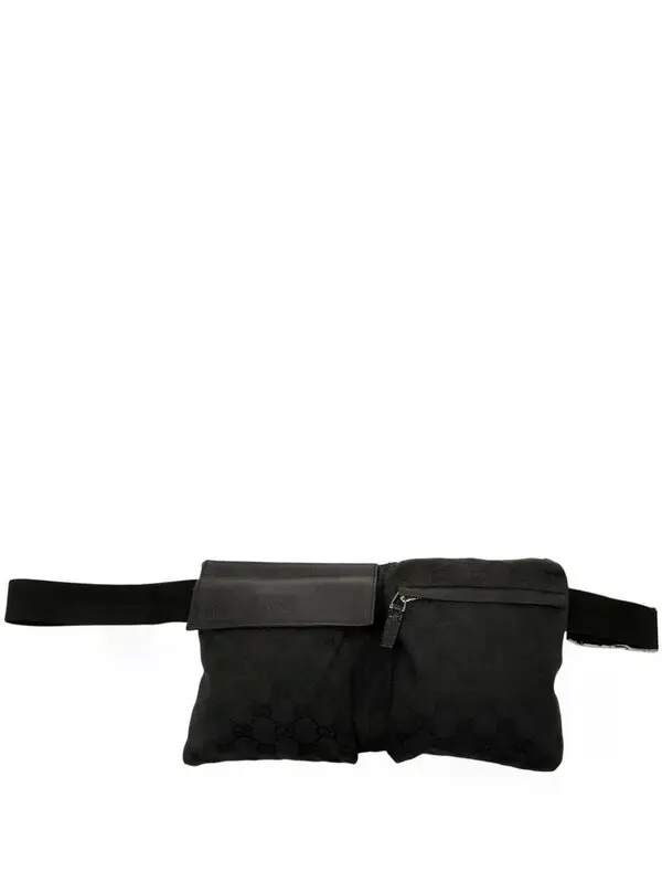 Gucci 2000-2015 Gg Canvas Double Pocket Belt Bag