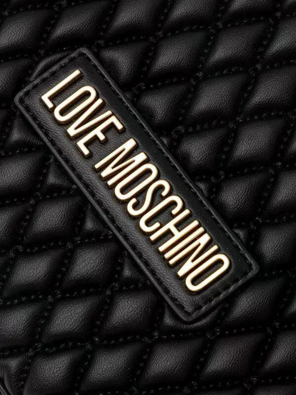 Moschino Quilted Logo-plaque Tote Bag