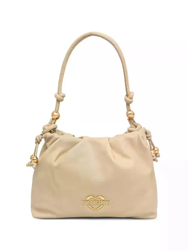 Moschino Heart-plaque Knotted Tote Bag - Neutrals