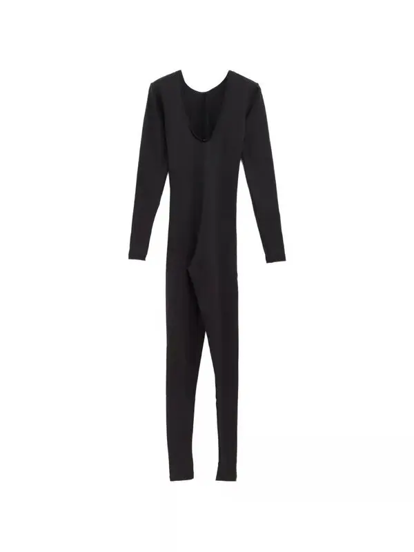 BASERANGE Odia Scoop-neck Long-sleeve Jumpsuit - Black