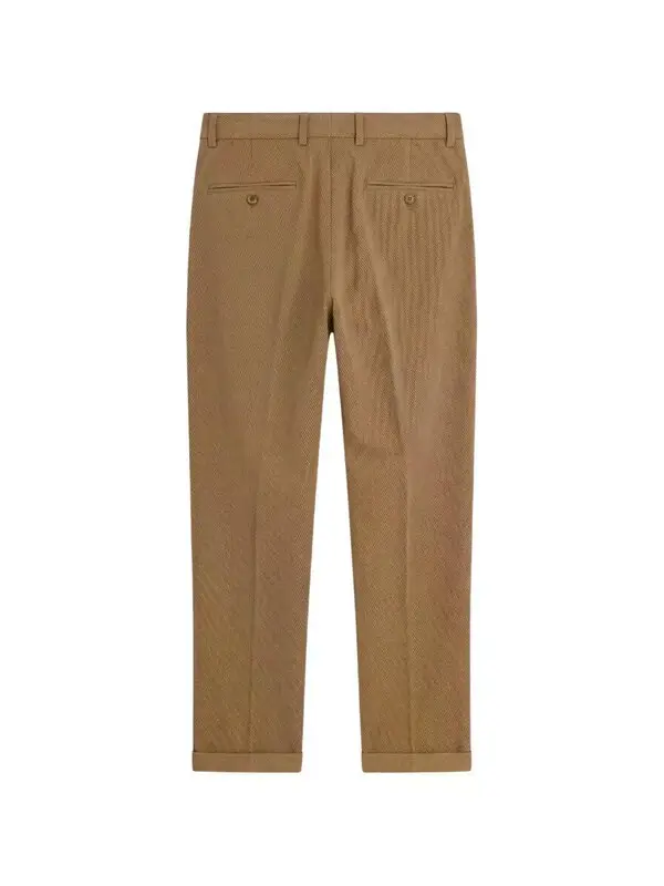 BALLANTYNE Pleated Twill Trousers