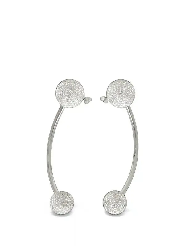 Giuseppe Di Morabito Crystal-embellished Piercing Earrings - Silver