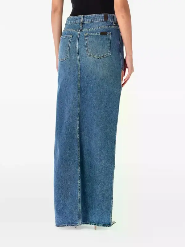 7 For All Mankind High-low Denim Skirt