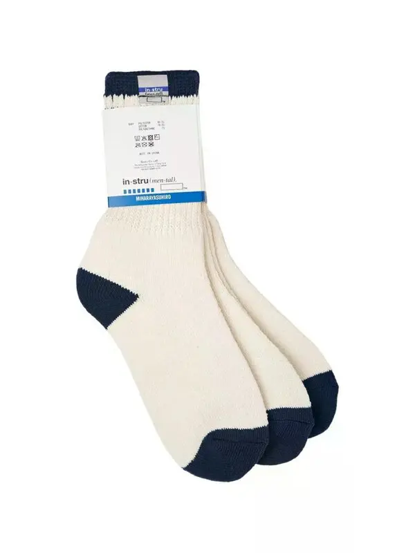 Mihara Yasuhiro Contrast-cuff Socks