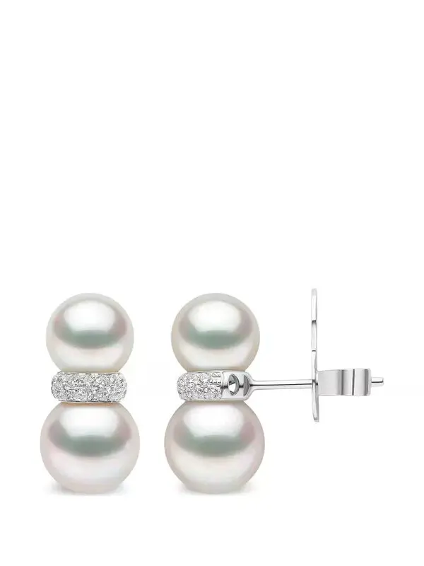 Yoko London Glitz Akoya Pearl And Diamond Earrings