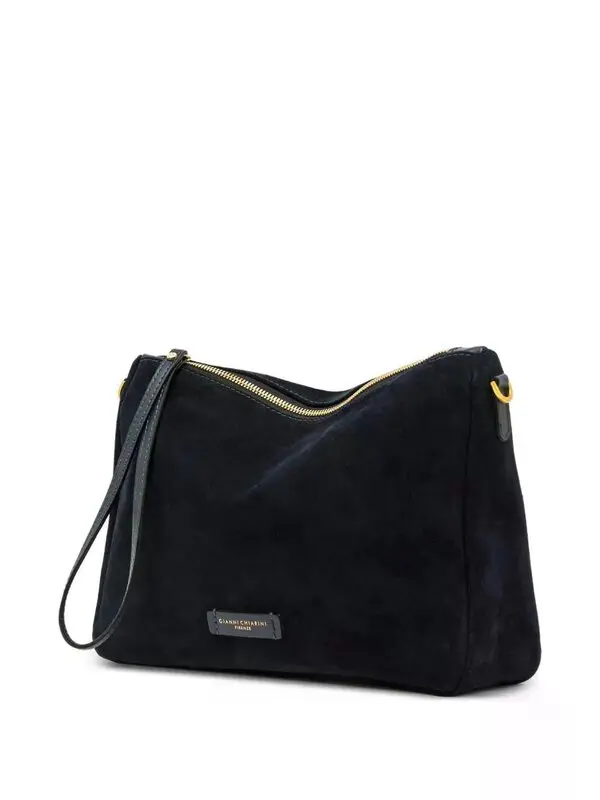 GIANNI CHIARINI Medium Nora Pouch Suede-finish Clutch Bag