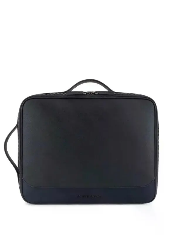 Emporio Armani Saffiano-effect Backpack - Blue