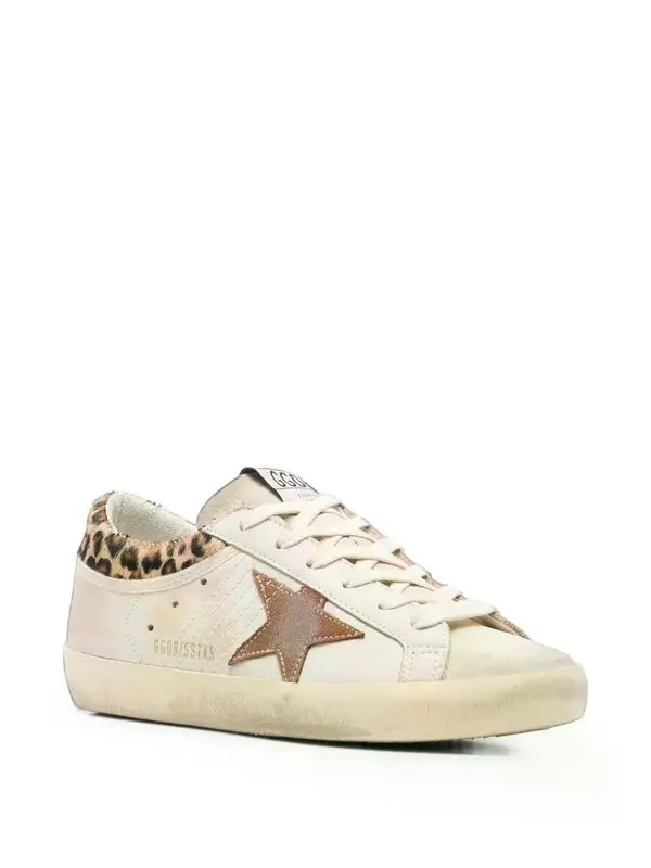 GOLDEN GOOSE Super-star Leopard-print Sneakers - Neutrals