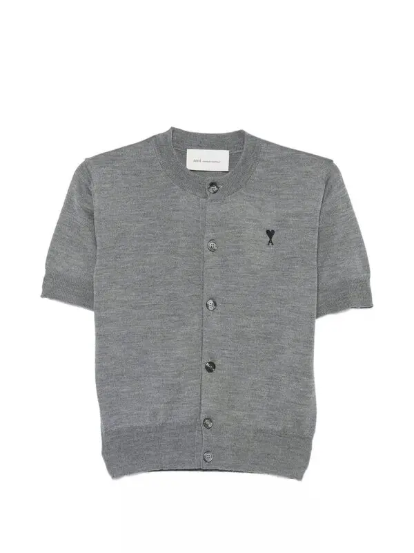 AMI Paris De Coeur Short-sleeve Cardigan