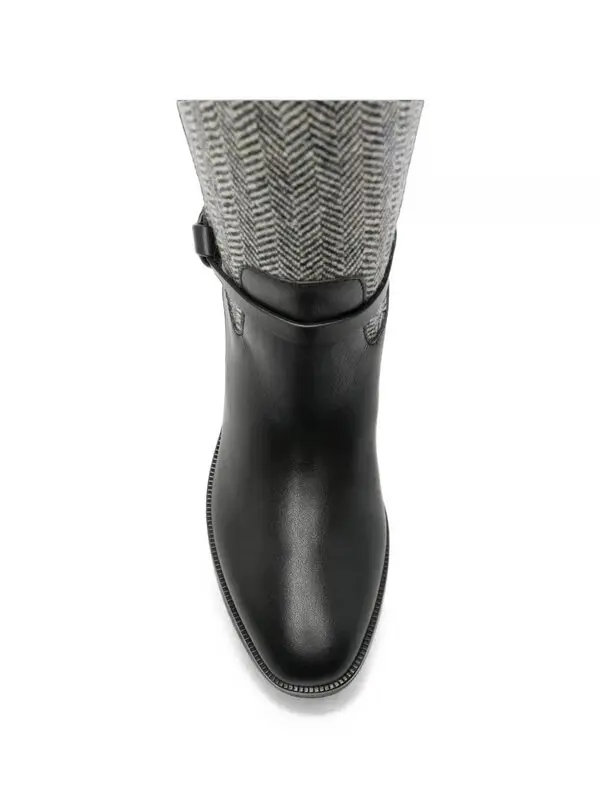 JIMMY CHOO Lawton Herringbone Knee-high Boots
